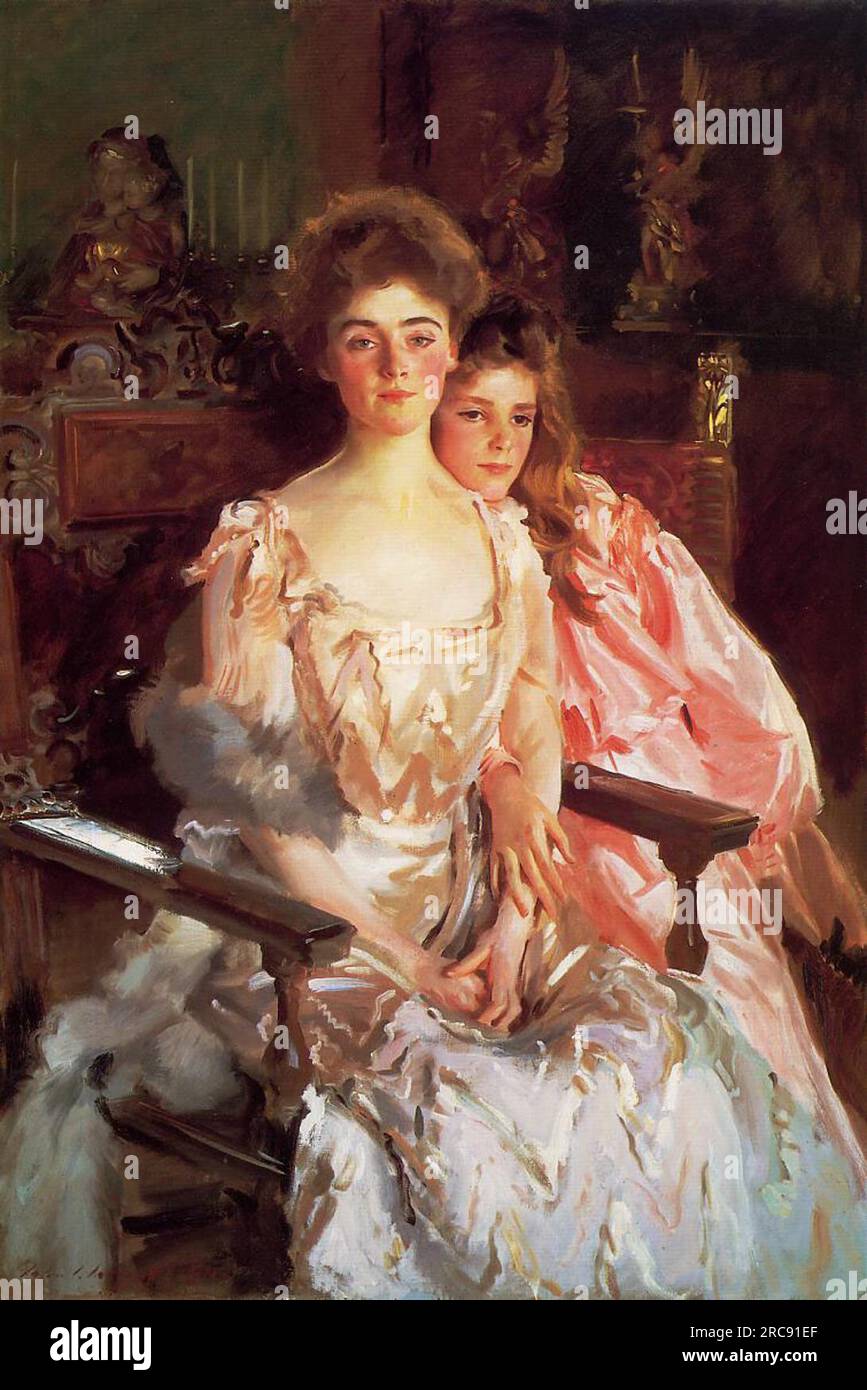 Mrs Fiske Warren (Gretchen Osgood) and her Daughter Rachel 1903 by John ...