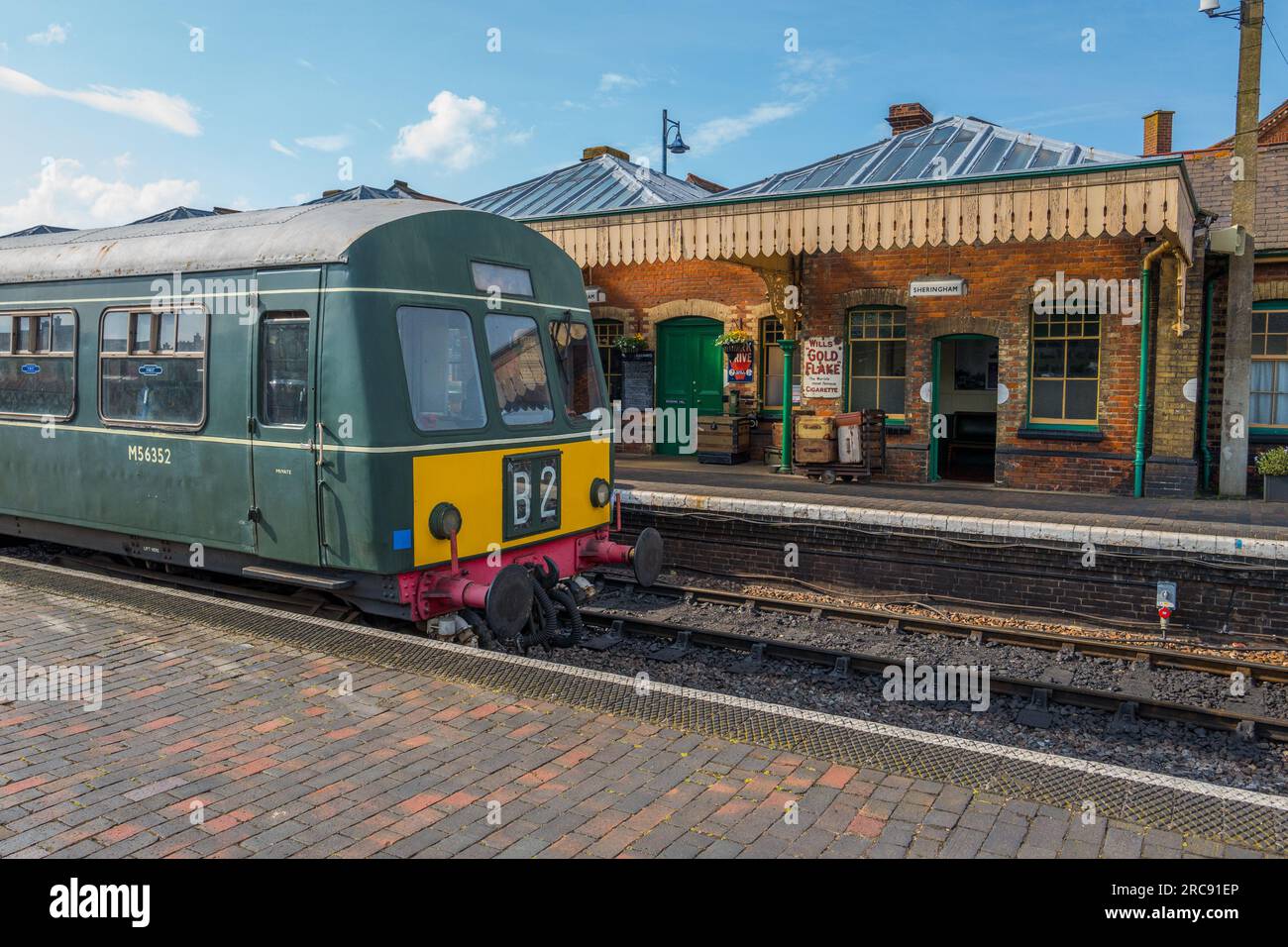 the preserved historic victorian railway station at Sheringham, Norfolk ...