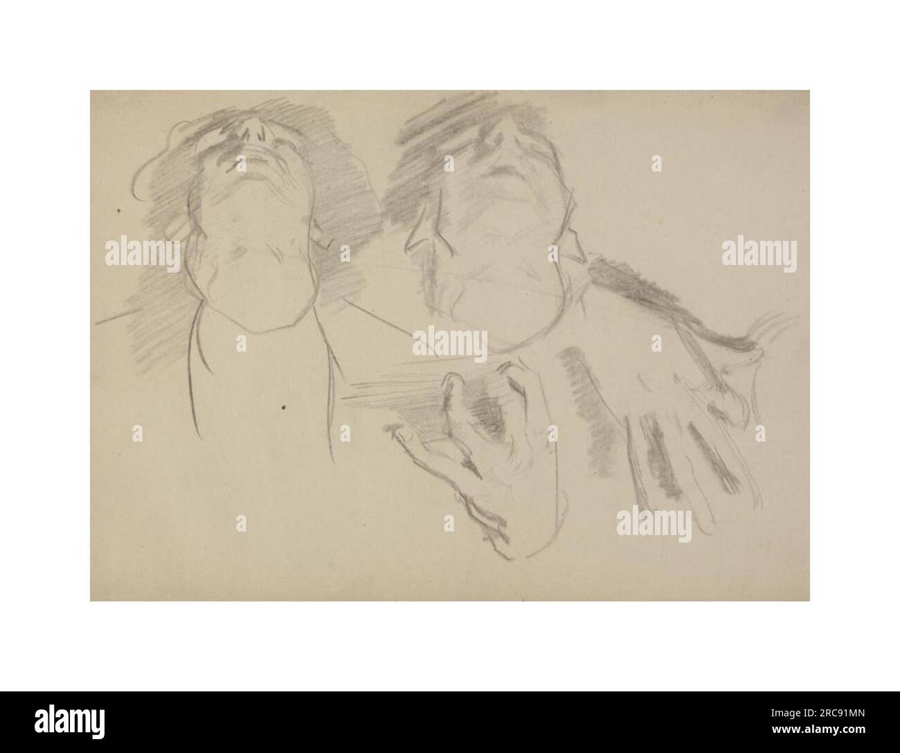 Head and hands of seated musicians (study for El Jaleo) 1880 by John ...