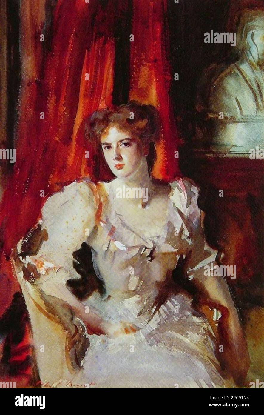 Sybil Frances Grey, later Lady Eden 1905 by John Singer Sargent Stock ...