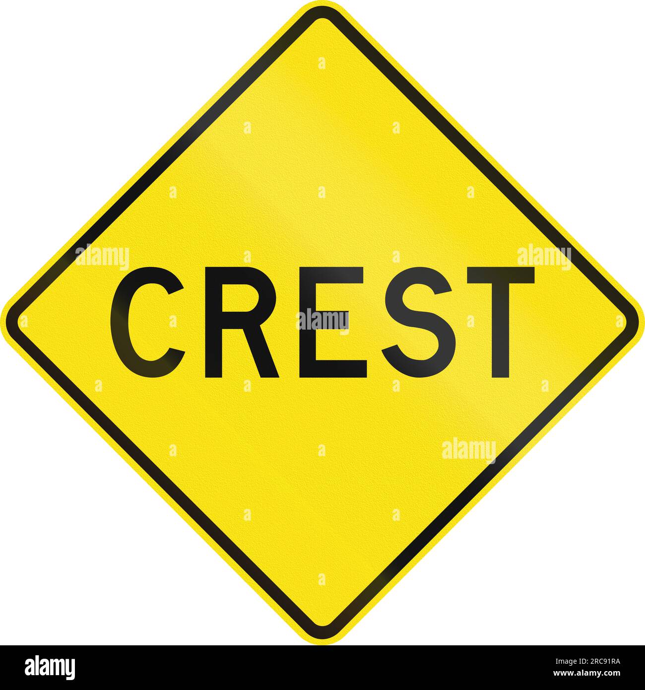 An Australian warning traffic sign - Crest Stock Photo - Alamy