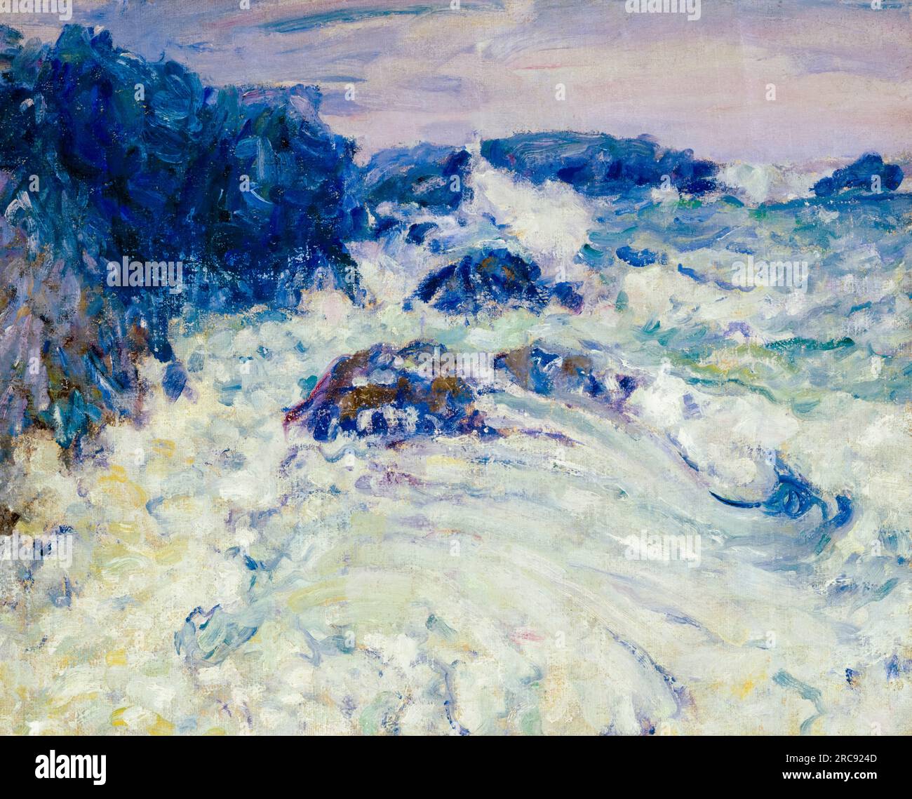 John Peter Russell, Rough sea, Morestil, landscape painting in oil on ...