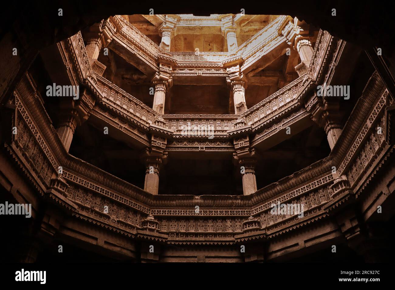 Adalaj or Rudabai Stepwell in Adalaj village near Ahmedabad - Gujarat ...