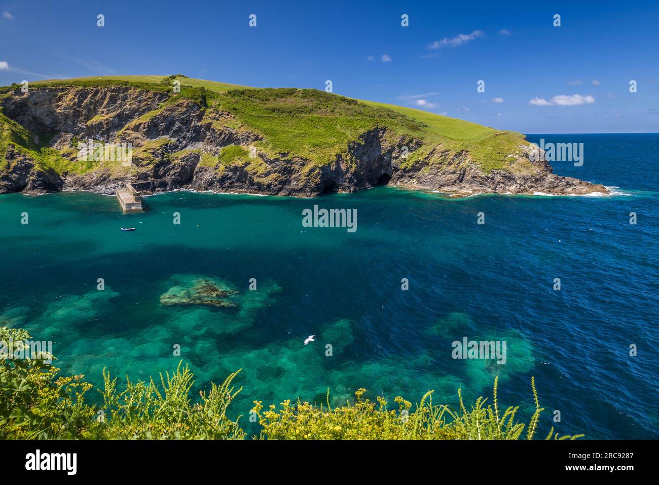 geography / travel, Great Britain, Cornwall, port Isaac, bay at port ...