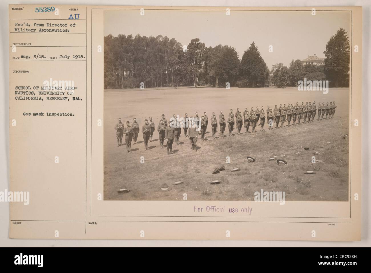 Soldiers conducting a gas mask inspection at the School of Military ...