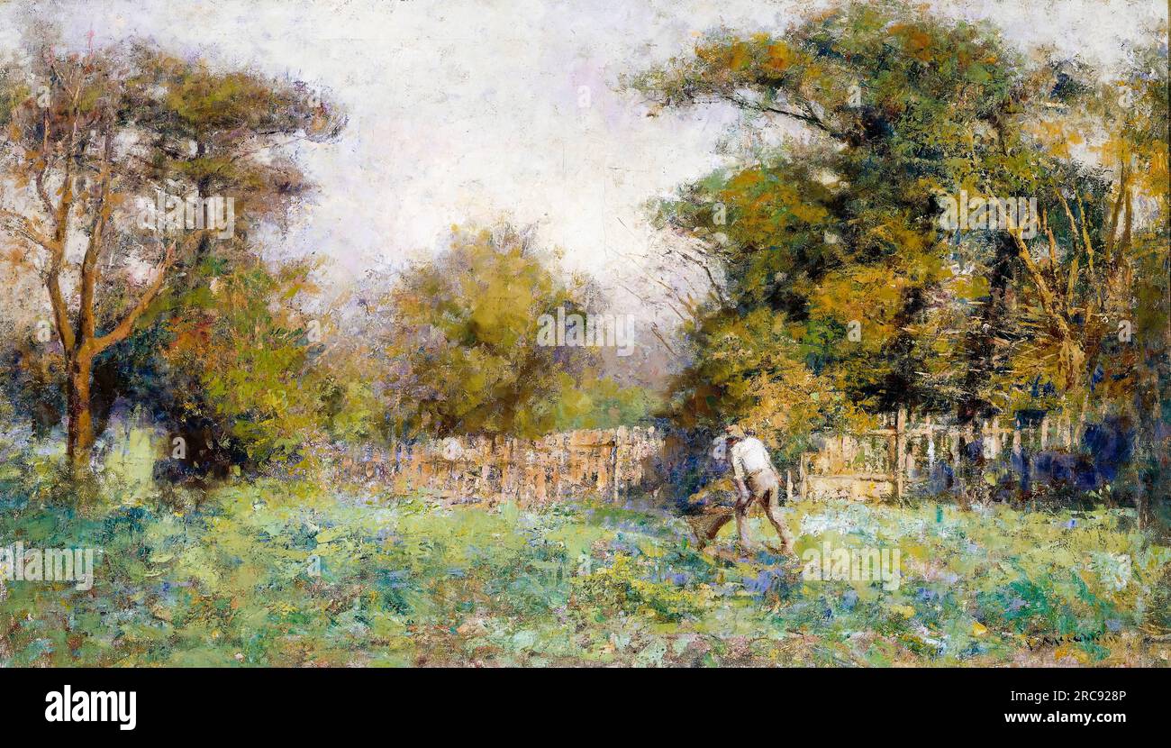 Frederick McCubbin, The Gardener, painting in oil on canvas, circa 1910 ...