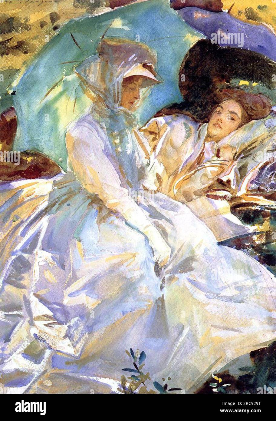 Simplon Pass. Reading 1911 by John Singer Sargent Stock Photo - Alamy