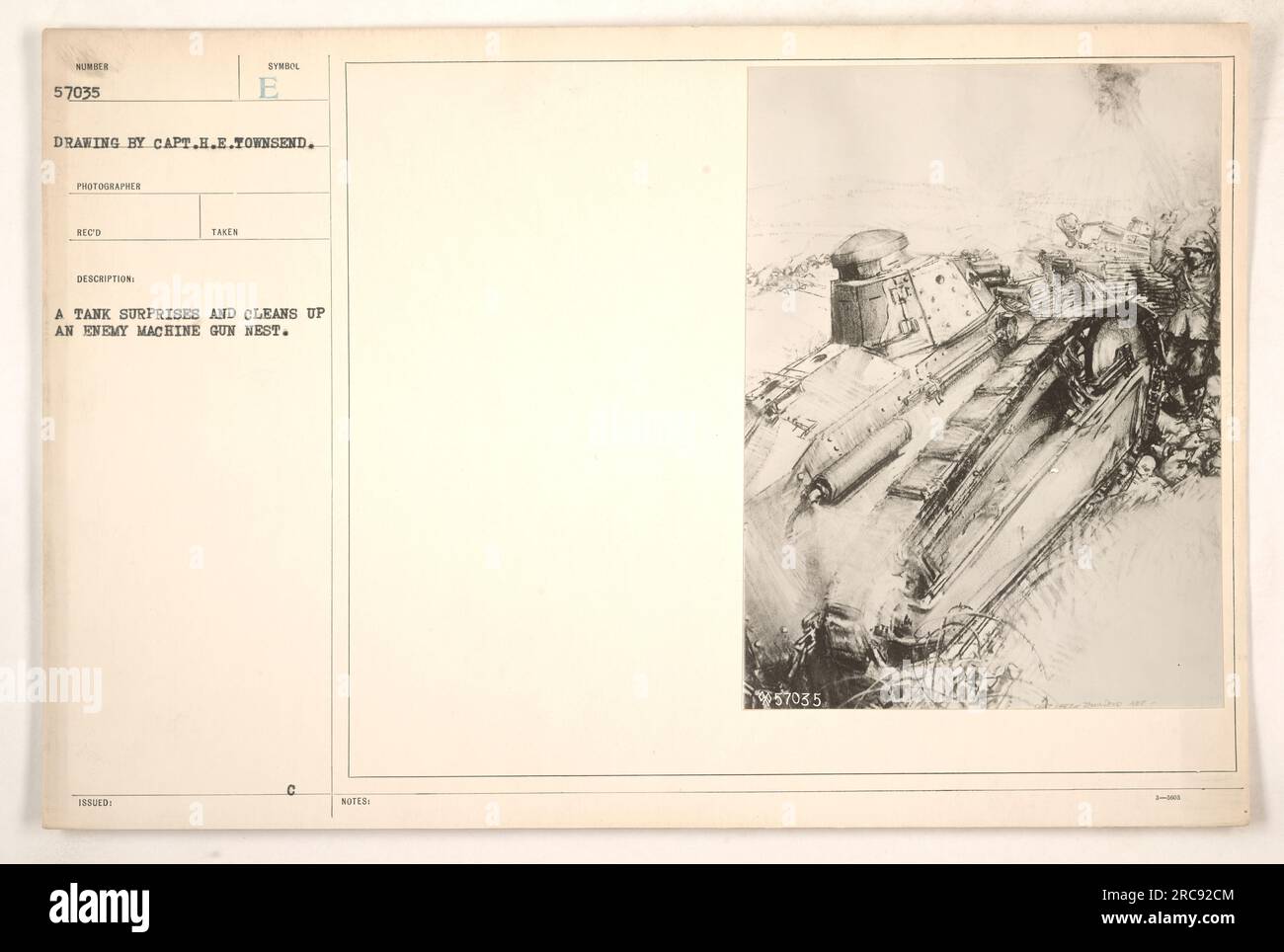 A tank is seen in action, surprising and eliminating an enemy machine ...