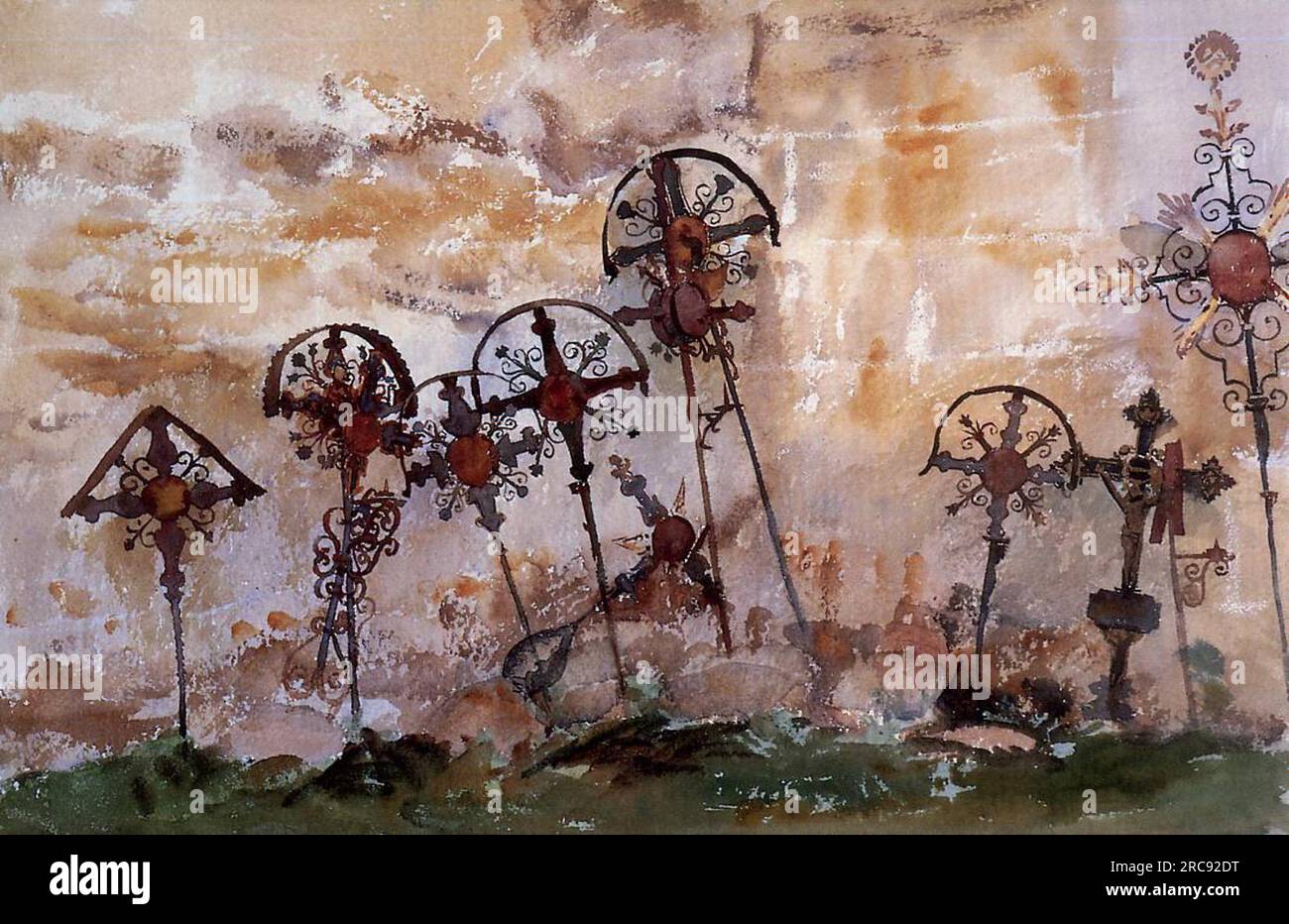 Graveyard in the Tyrol 1914 by John Singer Sargent Stock Photo - Alamy