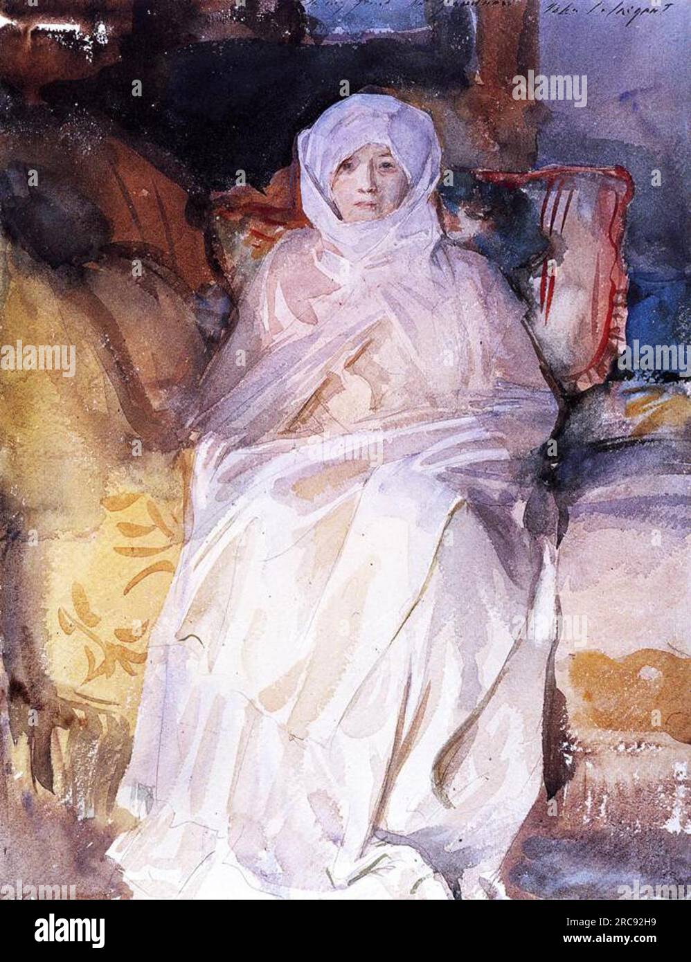 Mrs Gardner in White 1922 by John Singer Sargent Stock Photo - Alamy