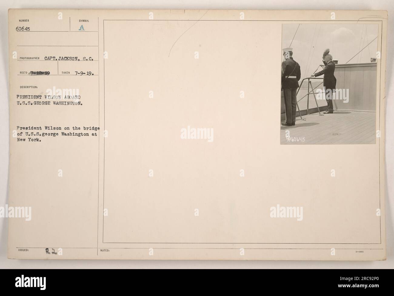 President wilson on wwi military ship hi-res stock photography and ...