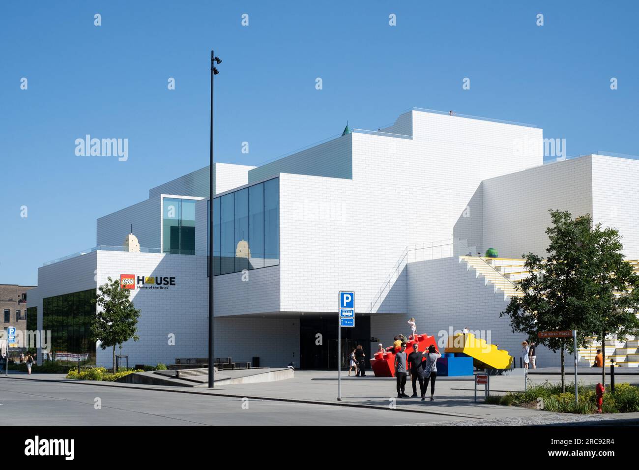 LEGO House, Billund, Denmark, with visitors outside Stock Photo - Alamy