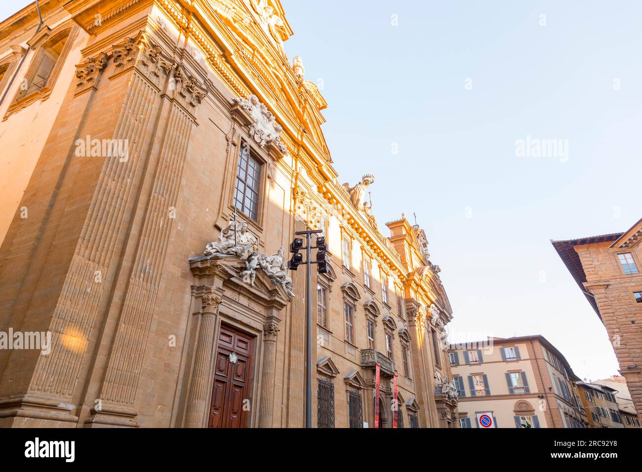 Florence, Italy - April 5, 2022: Piazza San Firenze is a square in the ...