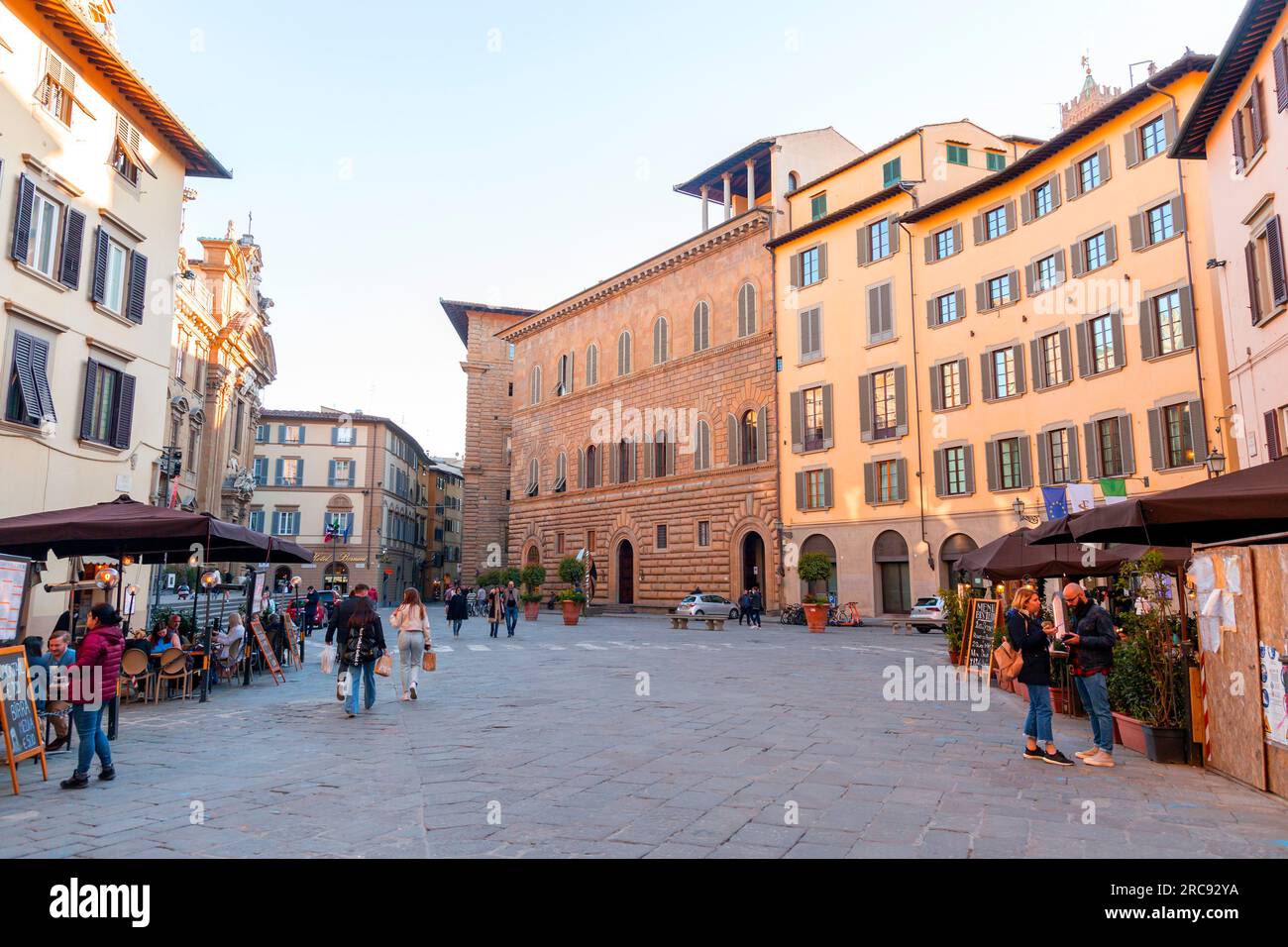 Florence, Italy - April 5, 2022: Piazza San Firenze is a square in the ...