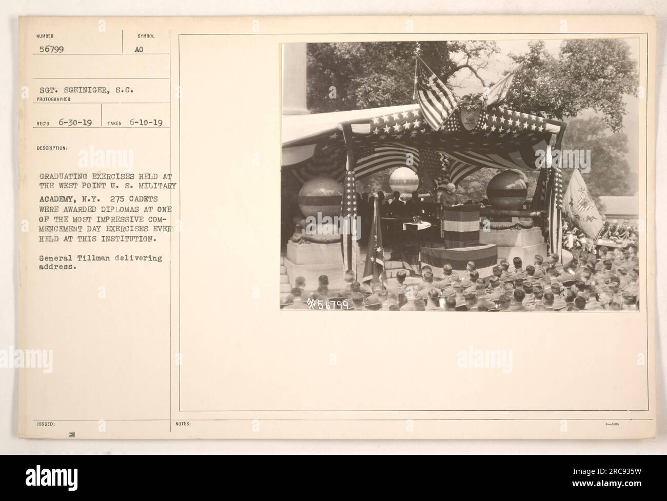 Graduation exercises at West Point U.S. Military Academy in New York. A ...