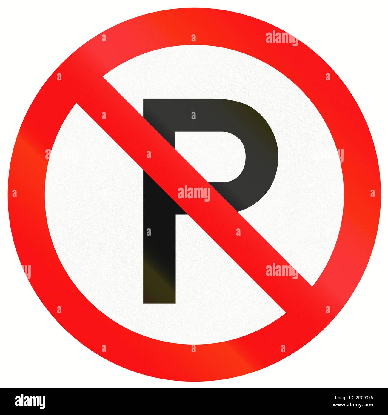 Indonesian traffic sign: No parking along carriageway Stock Photo - Alamy