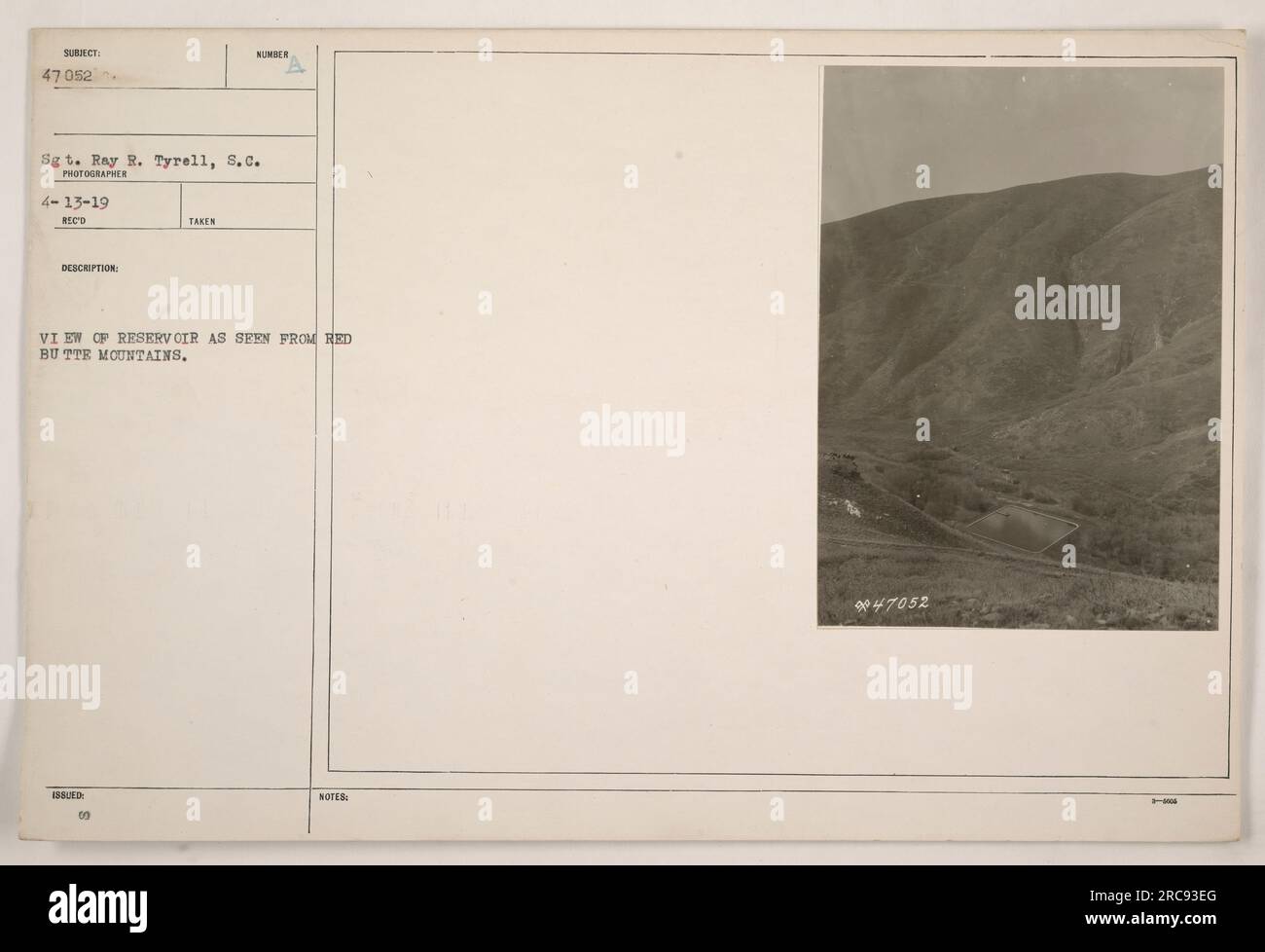 This photograph shows a view of a reservoir from the Red Butte ...