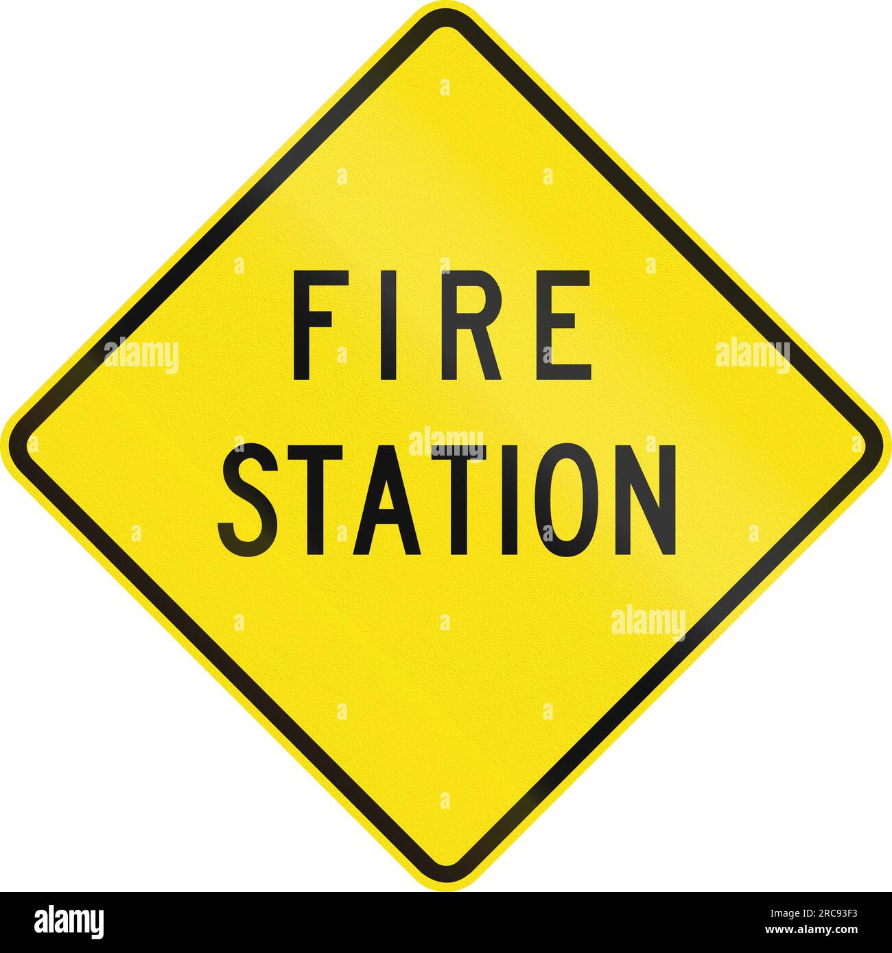 An Australian warning traffic sign - Fire station Stock Photo - Alamy