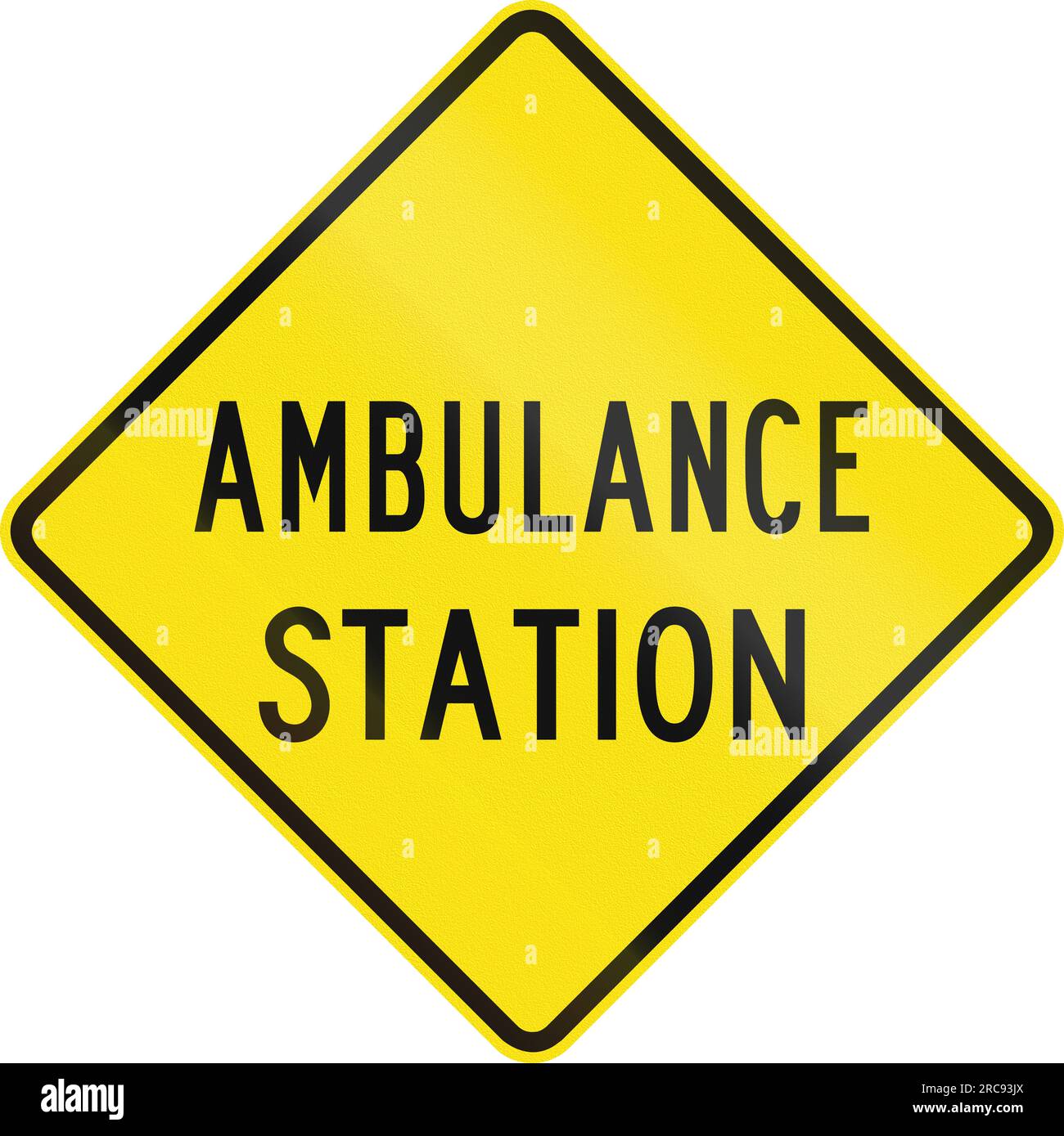An Australian warning traffic sign - Ambulance Station Stock Photo - Alamy