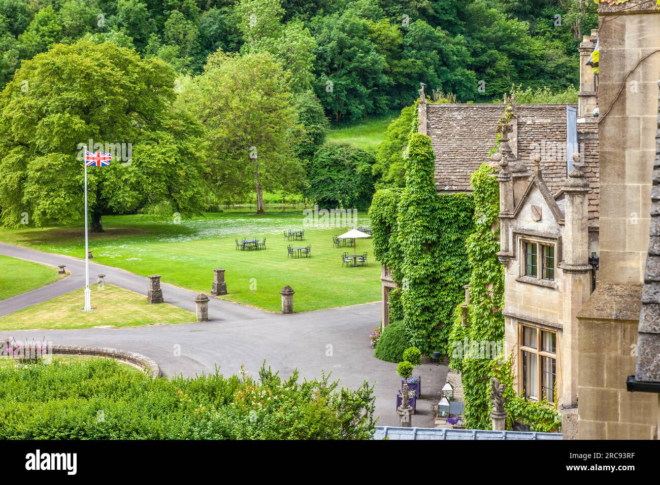 geography / travel, Great Britain, Wiltshire, Castle Combe, Castle ...