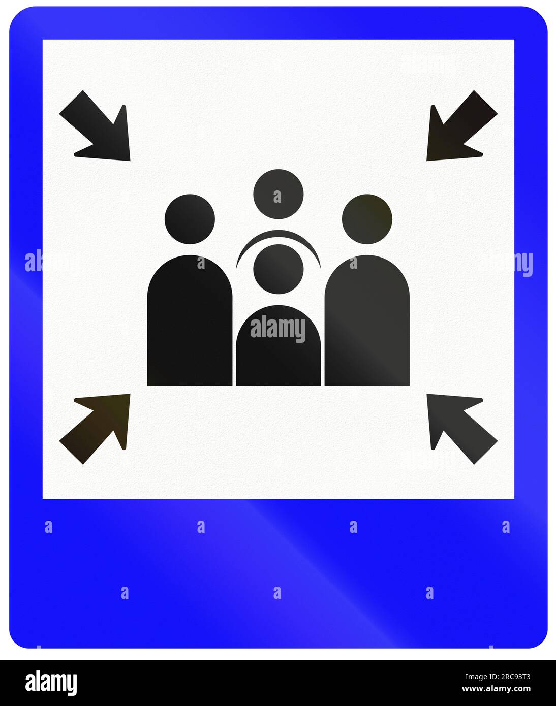 Riad sign in Indonesia - Emergency Muster Zone Stock Photo - Alamy