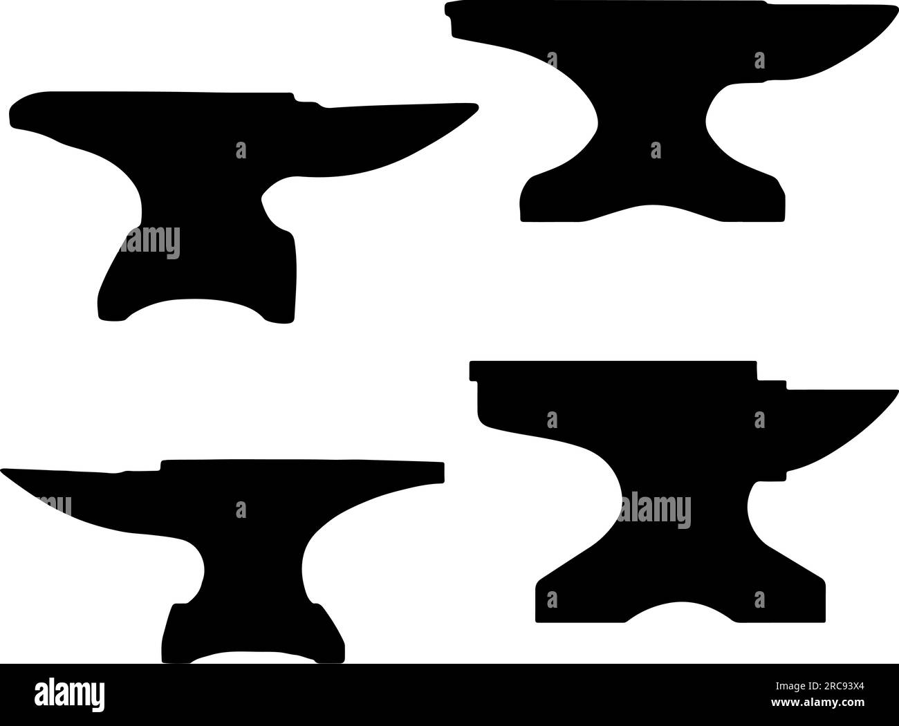 Cartoon blacksmith anvil Black and White Stock Photos & Images - Alamy