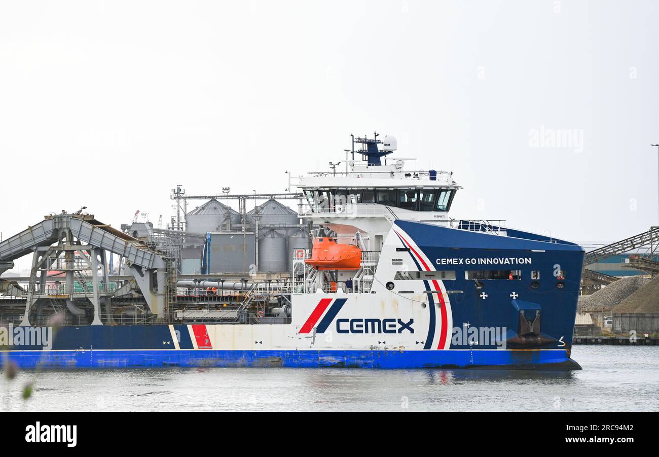 The CEMEX GO INNOVATION a Hopper Dredger built in 2020 docking at ...