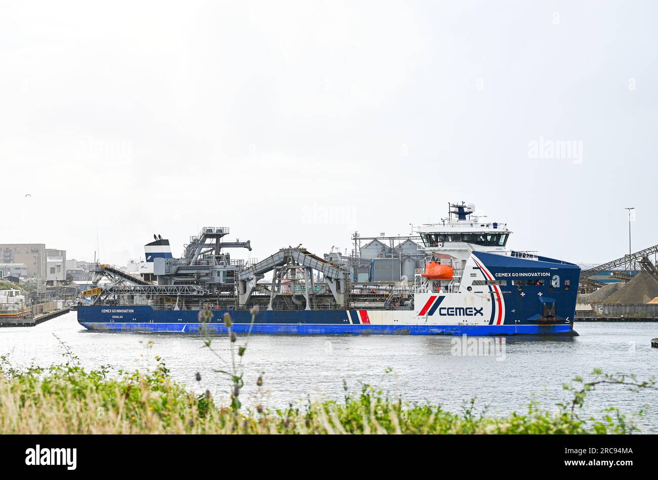 The Cemex Go Innovation A Hopper Dredger Built In 2020 Docking At
