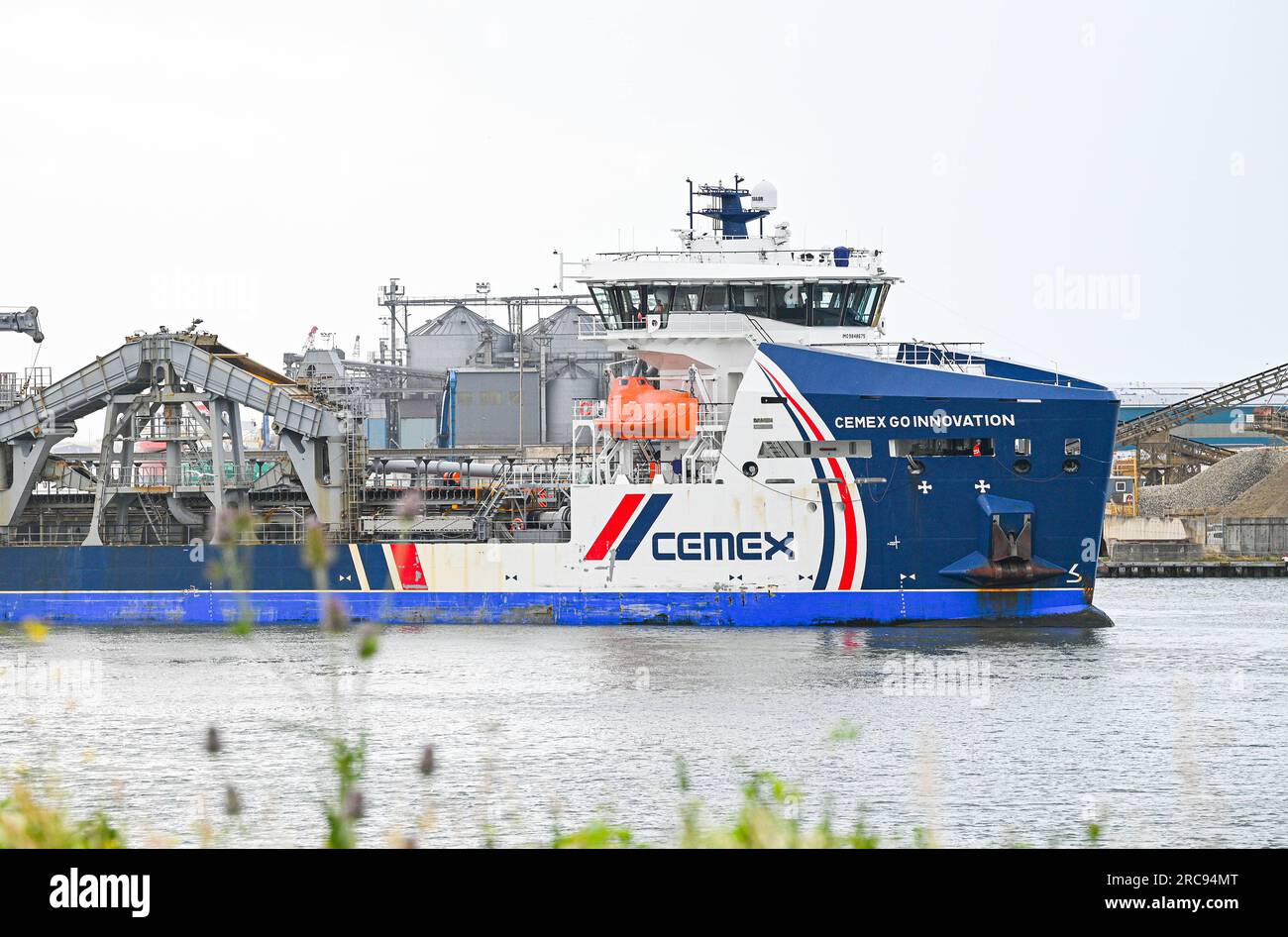 The CEMEX GO INNOVATION a Hopper Dredger built in 2020 docking at ...