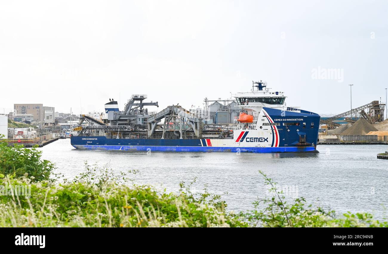 The CEMEX GO INNOVATION a Hopper Dredger built in 2020 docking at ...