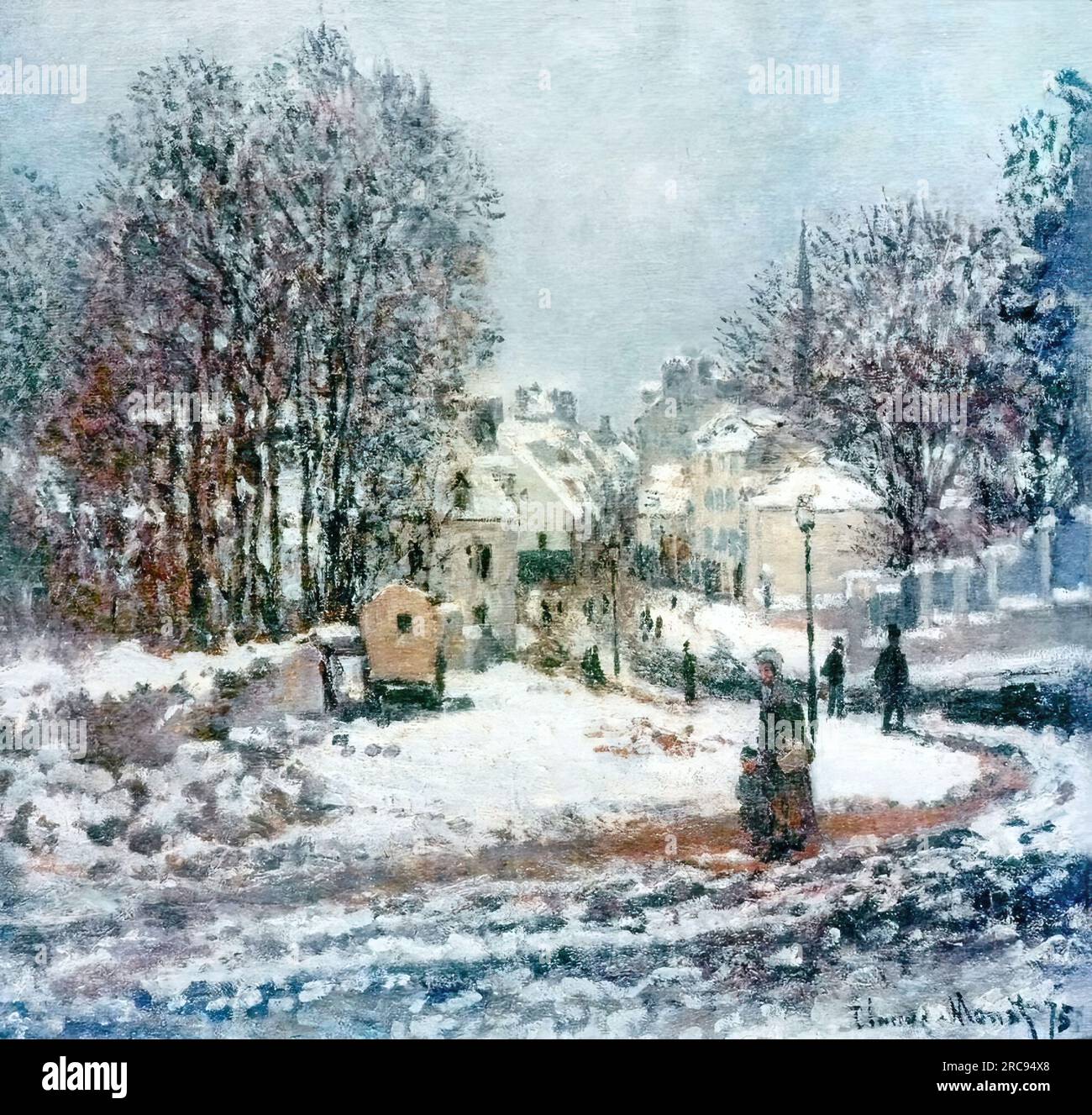 Claude Oscar Monet – The Grand Street Entering to Argenteuil, Winter ...