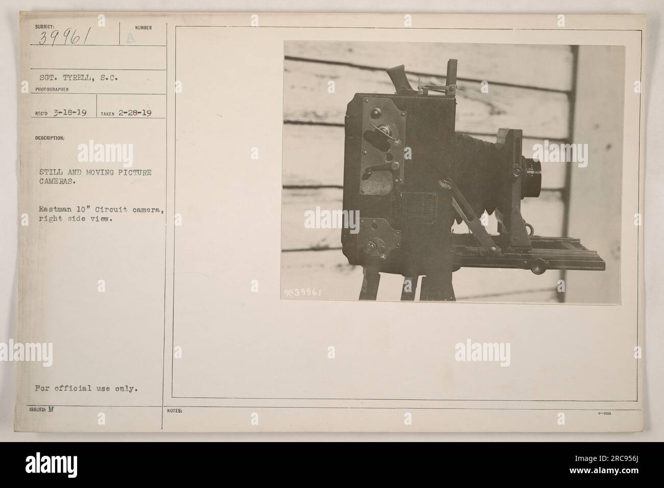 Image showing an Eastman 10' Circuit camera used for still and moving ...