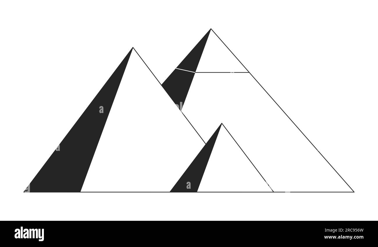 Pyramids In Egypt Flat Monochrome Isolated Vector Object Stock Vector Image And Art Alamy