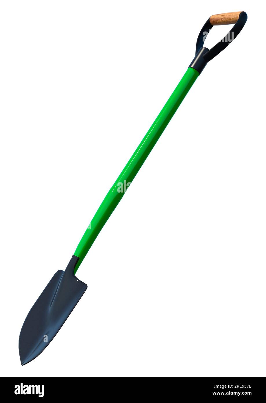 3D rendering of a single shovel isolated on white background Stock ...