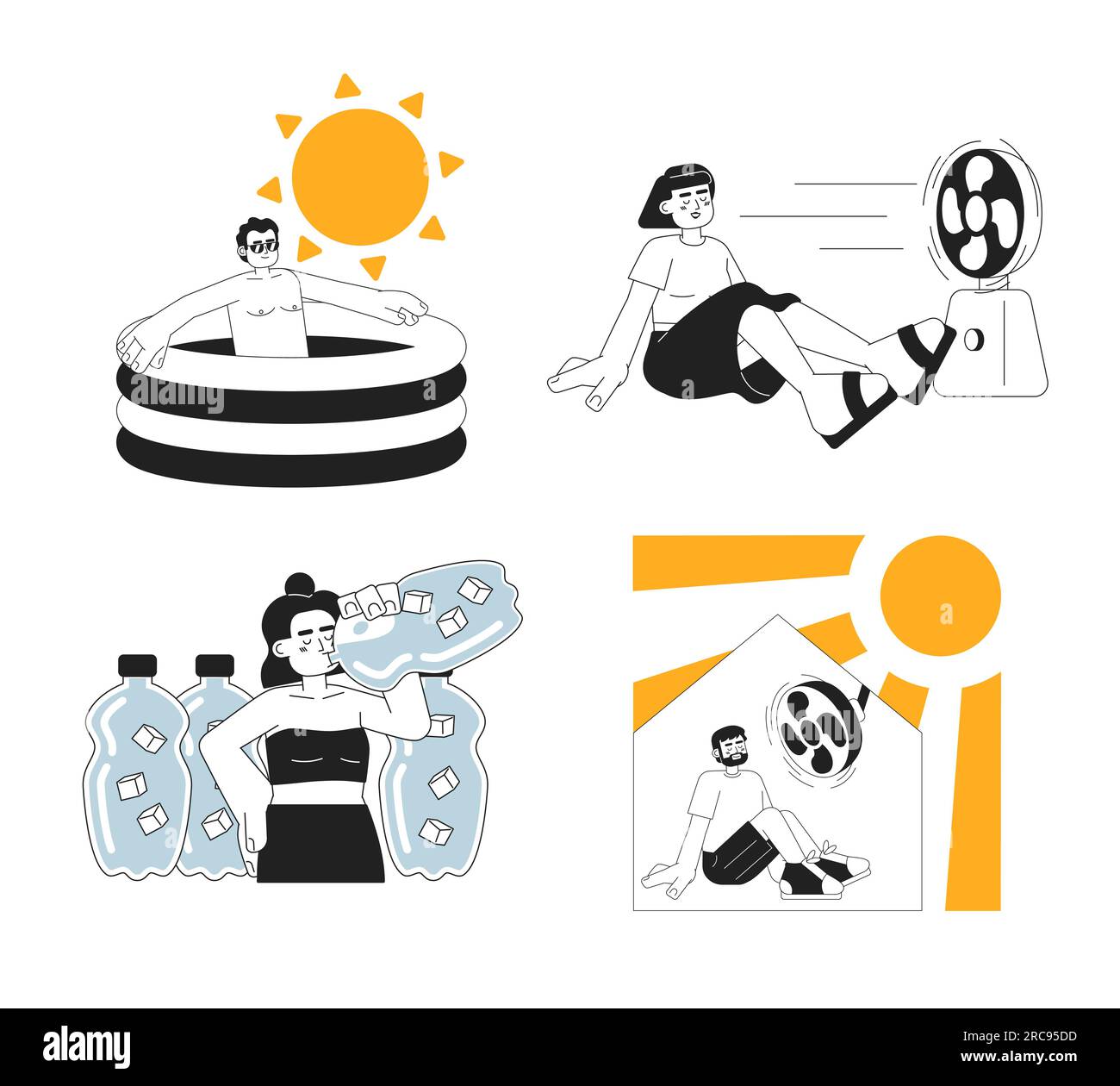Heat heatwave Stock Vector Images - Alamy