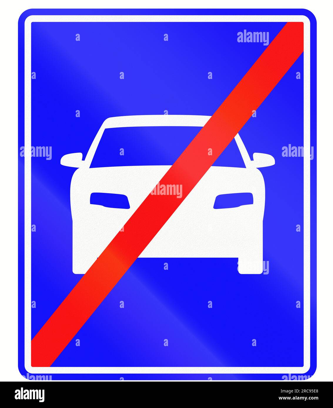 An official Road Sign in Indonesia: End of Fast traffic highway Stock ...