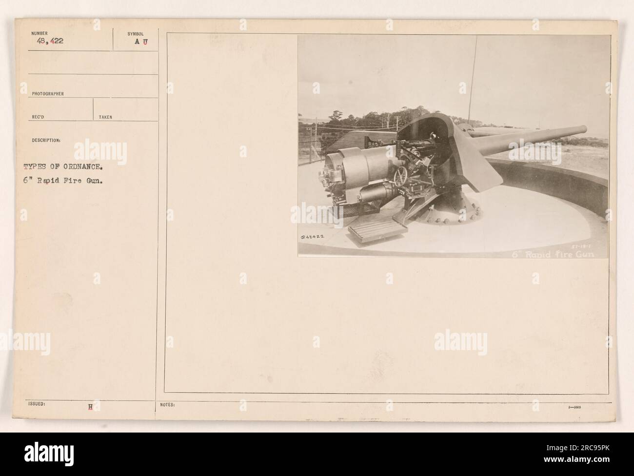 6" Rapid Fire Gun seen in action during World War I. This particular ...