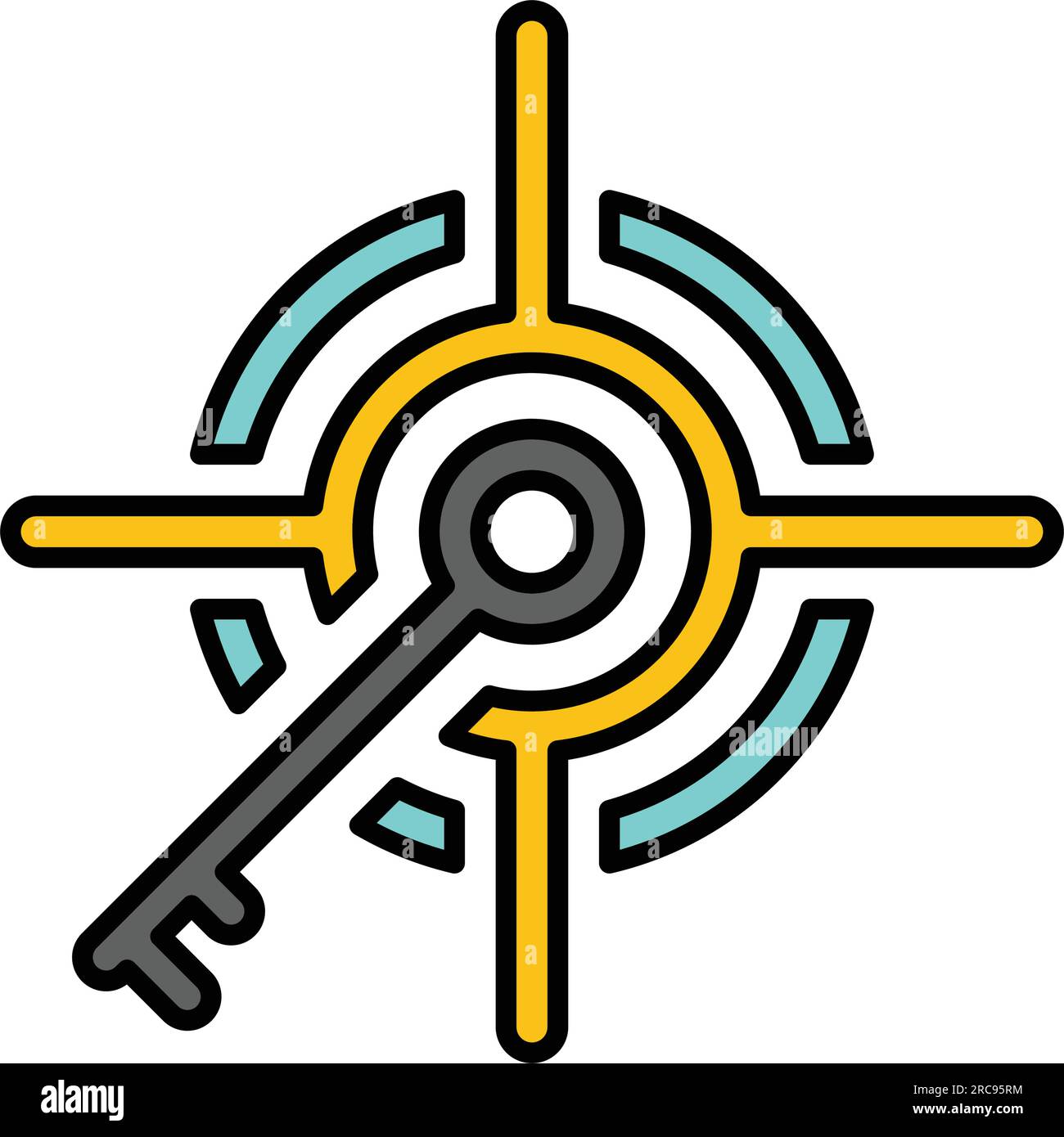 Key Target icon. Stunning design suitable for web, print media, online ...