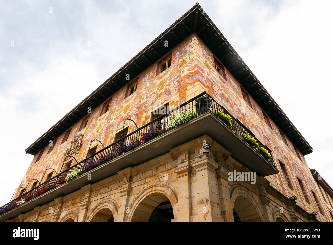 Durango Town Hall from 17th century with magnificent facade; Durango ...