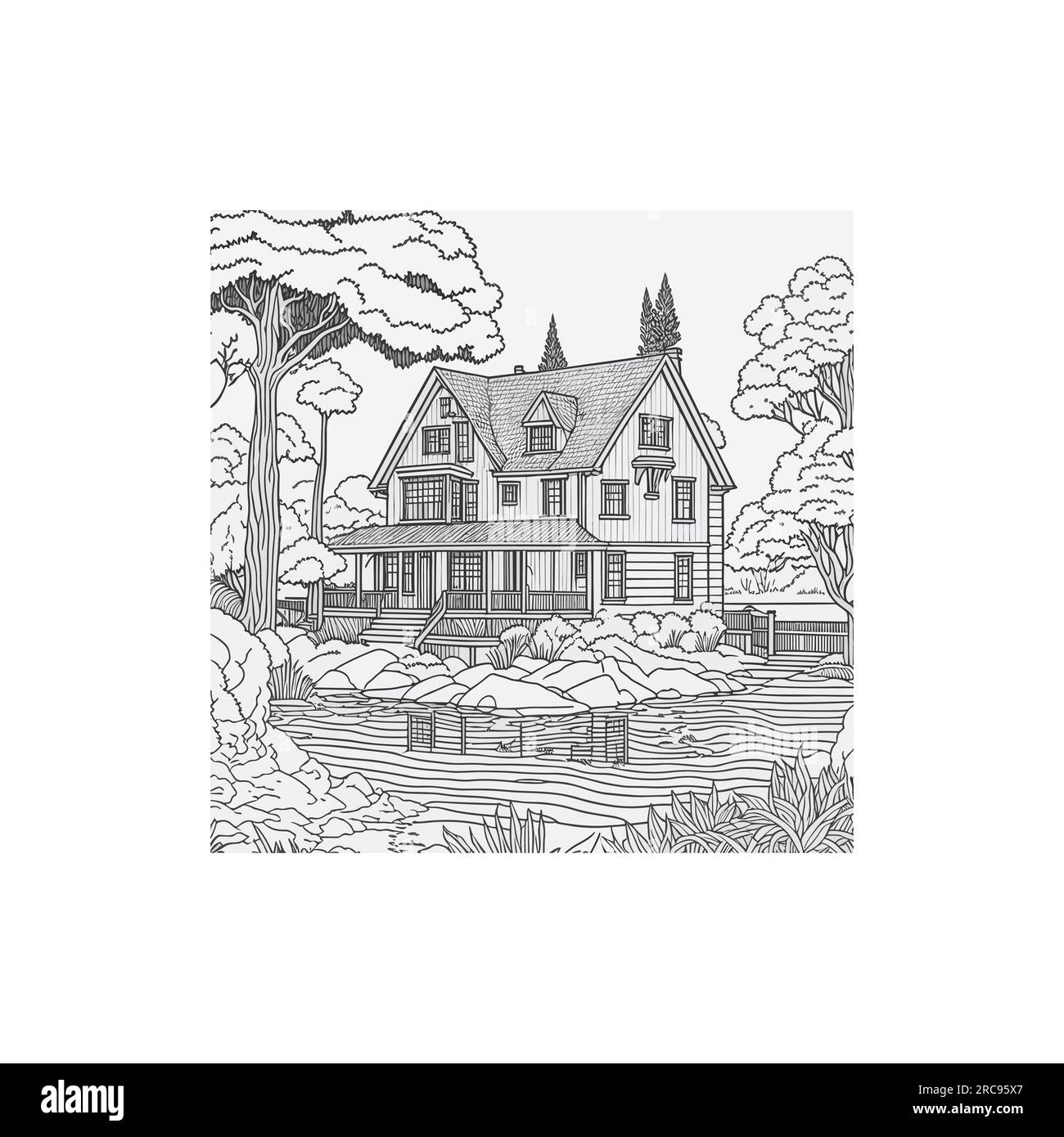 Summer coloring pages Stock Vector Images - Alamy