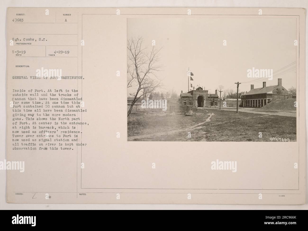 Inside view of Fort Washington, showcasing the outside wall and ...