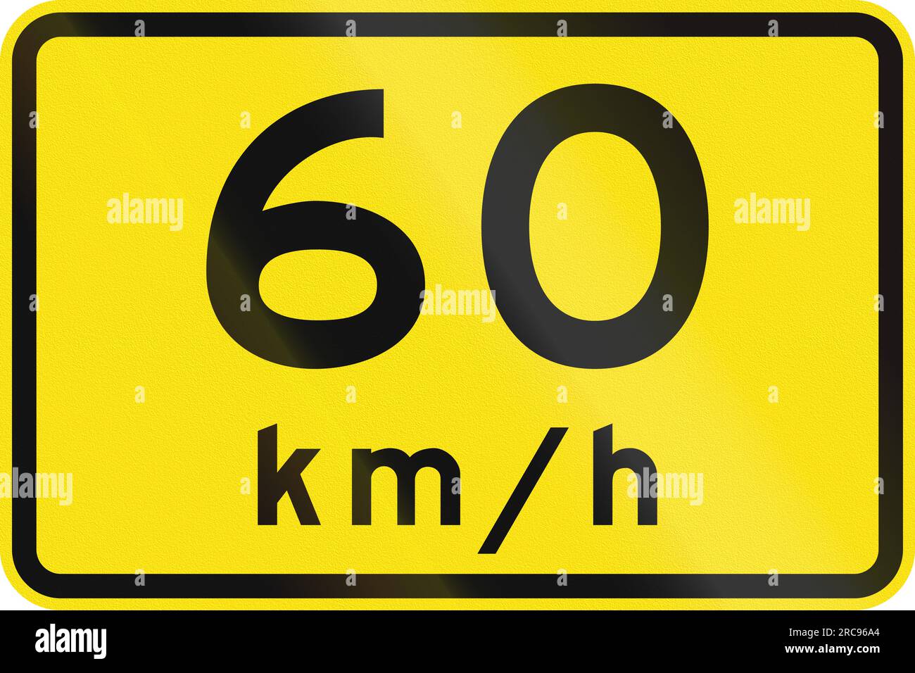 An Australian warning traffic sign - Advisory speed Stock Photo - Alamy