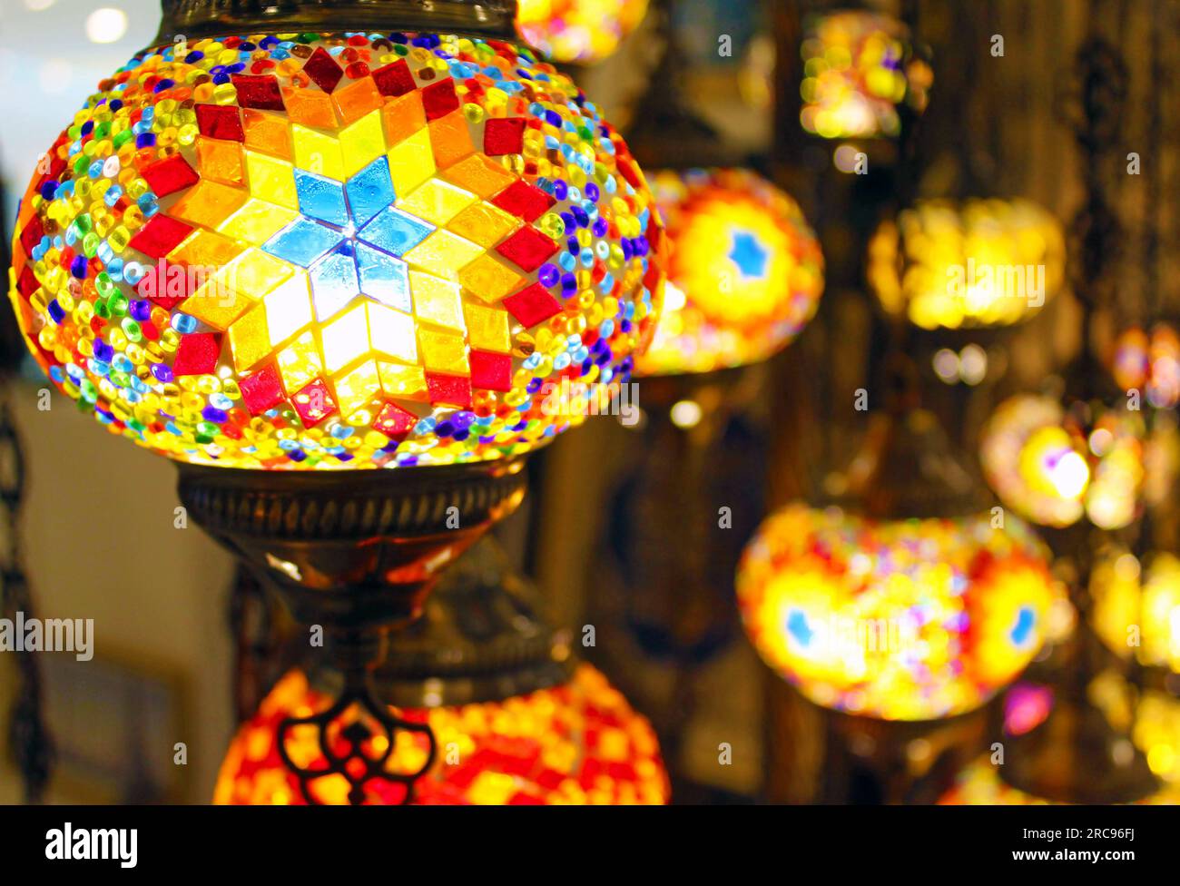 Colorful Lights. Macro. Taken in Dubai, United Arab Emirates Stock ...