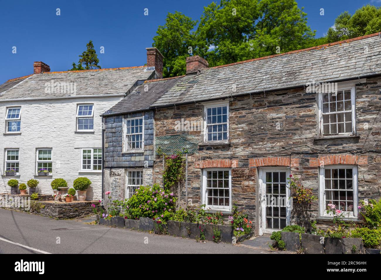 geography / travel, Great Britain, Cornwall, St. Neots, Old houses in ...