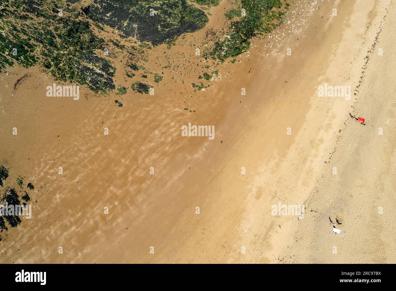 Drone aerial view of botany bay beach in Broadstairs Kent United ...