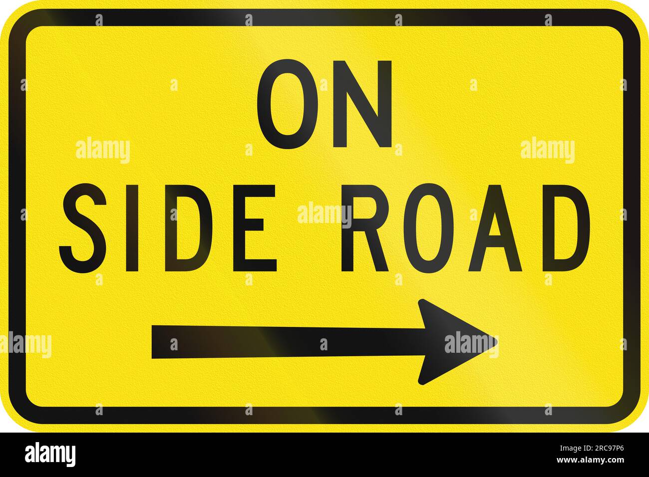 An Australian warning traffic sign - On side road Stock Photo - Alamy