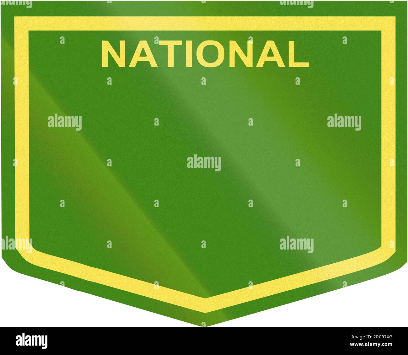 Australian National Highway shield template with copy space, broad ...