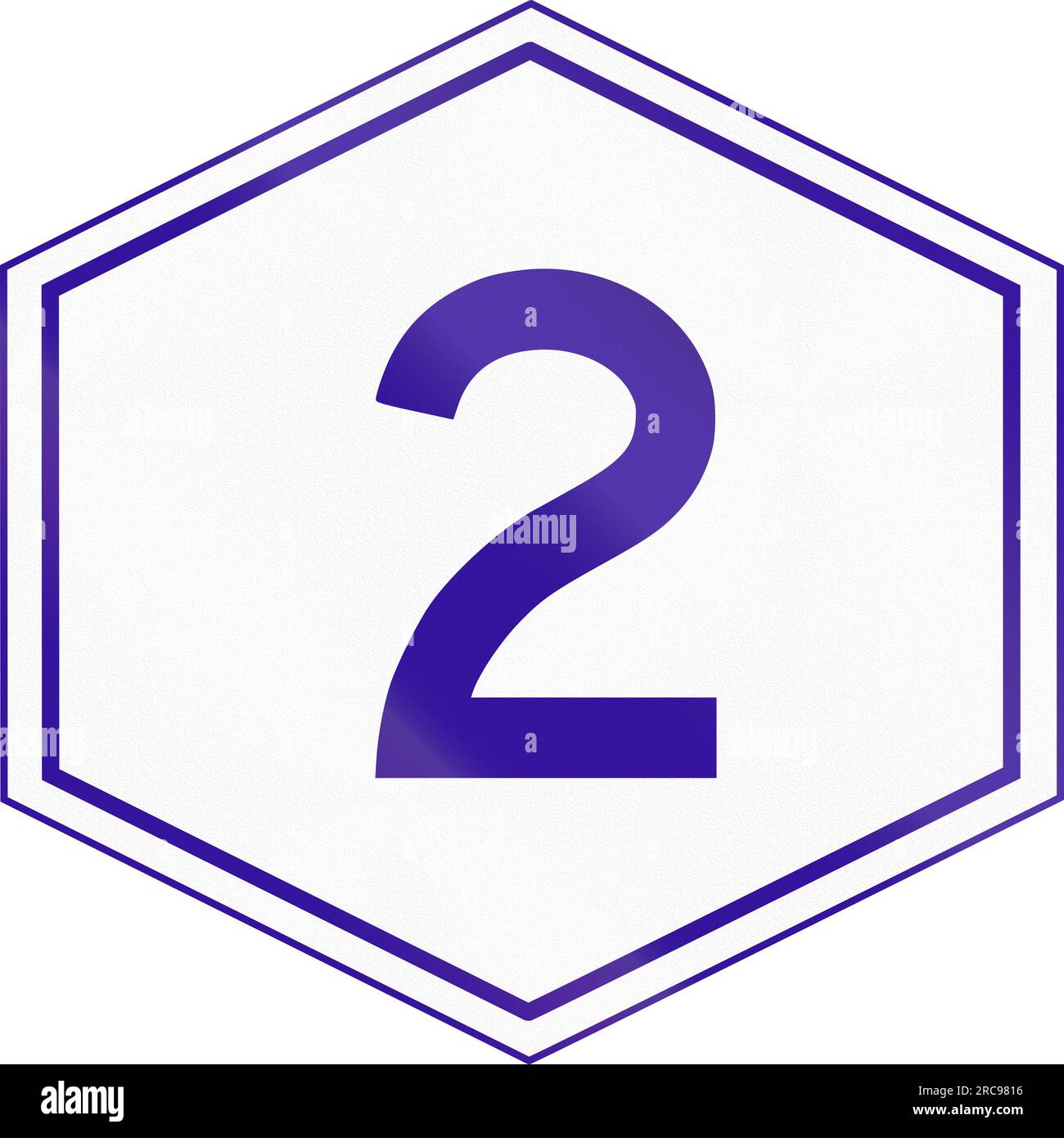 Australian Metroad Route Marker Number 2, used in Brisbane, Queensland ...