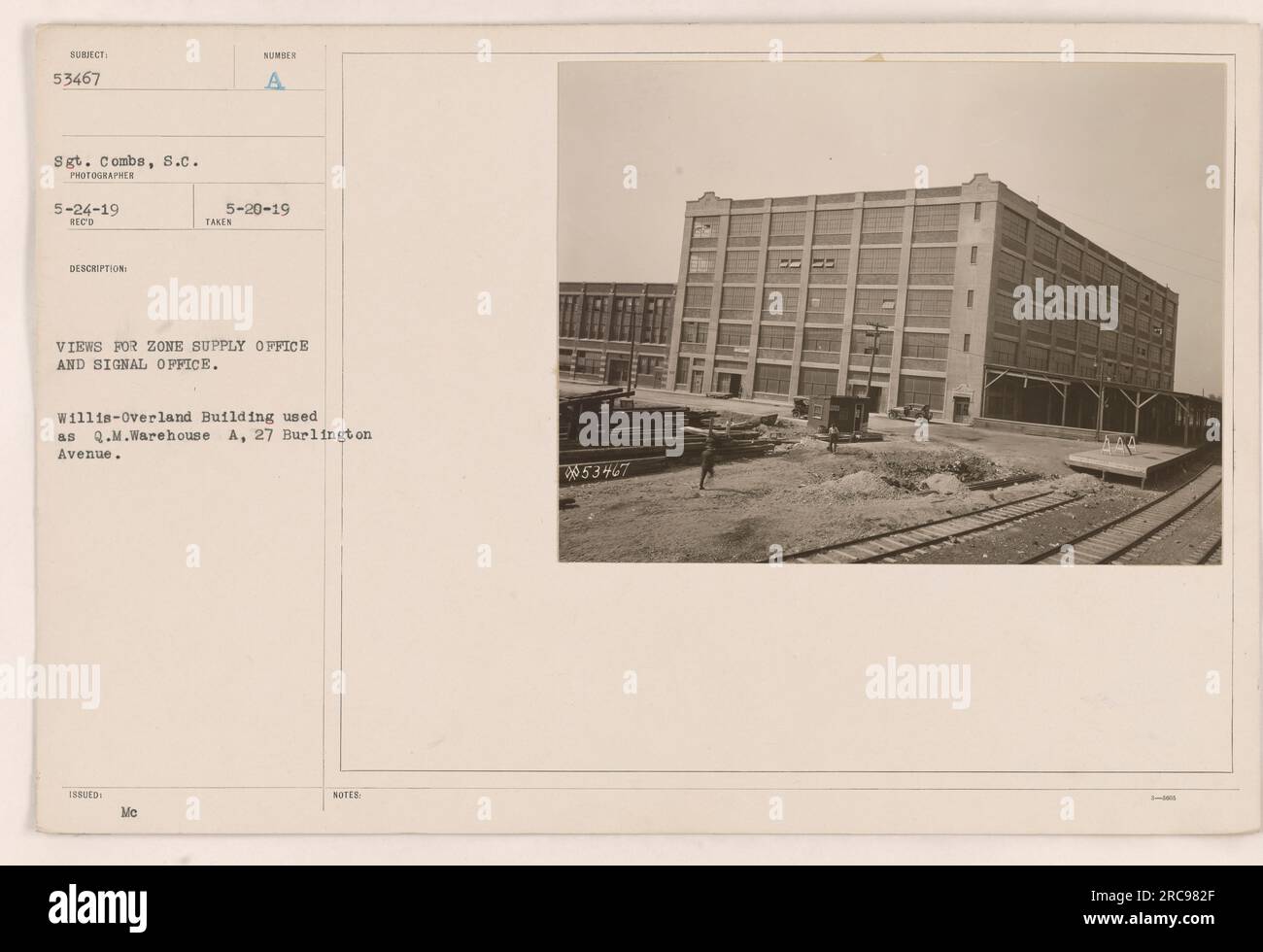 Image showing the views of the Zone Supply Office and Signal Office ...