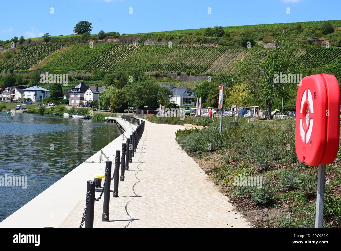 Moselle shore area in Ehnen, Luxembourg Stock Photo - Alamy